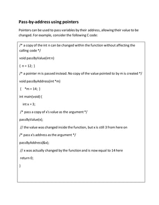 Case study how pointer plays very important role in data structure | DOCX