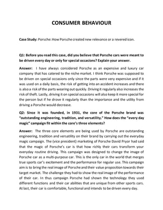 Case Study: How Porsche created new relevance or a revered icon. | DOCX