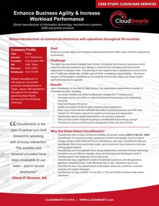 CloudSmartz Case Study - Cloud/IaaS Services | PDF