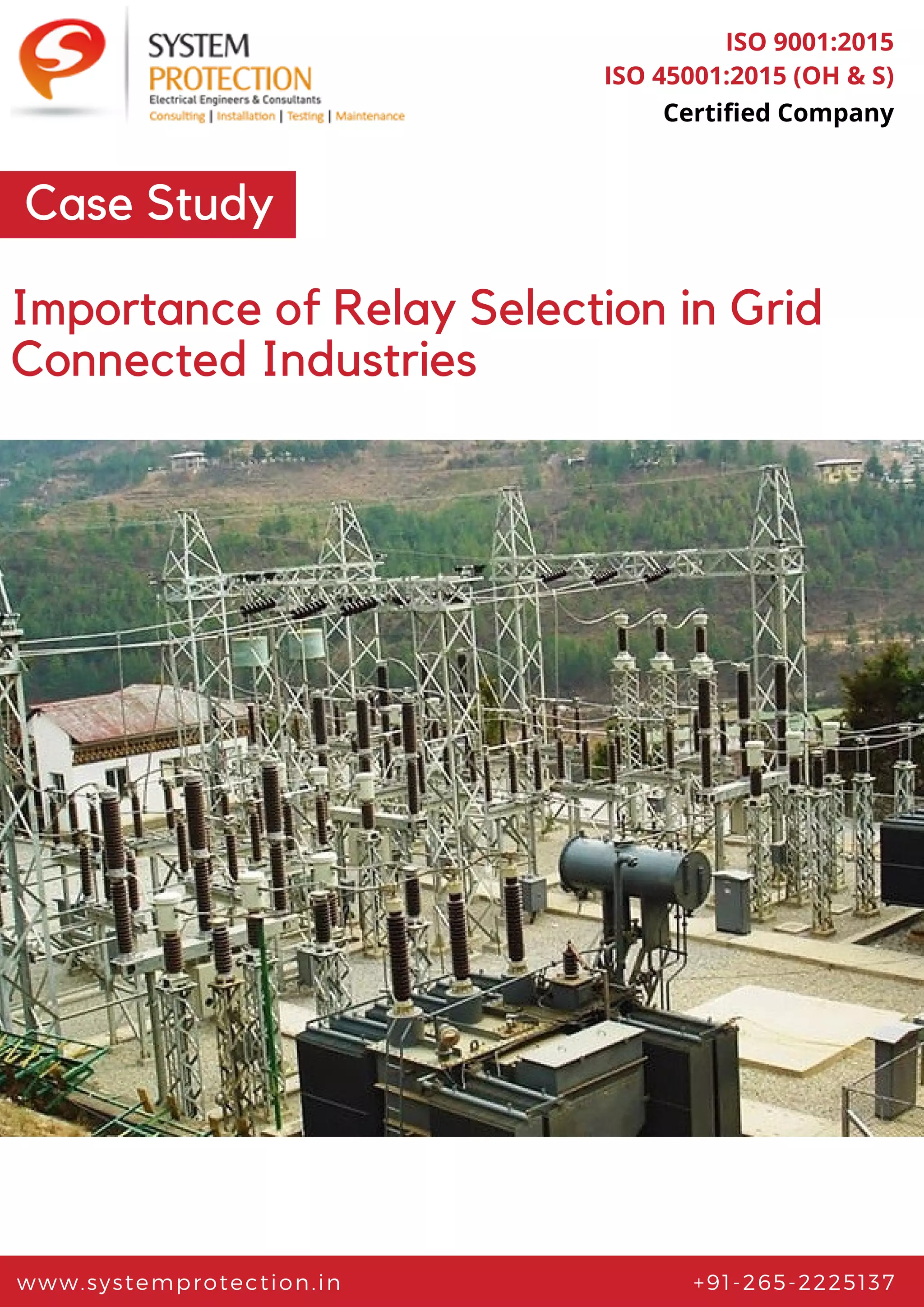 Case Study Importance of relay selection in grid connected industries | PDF