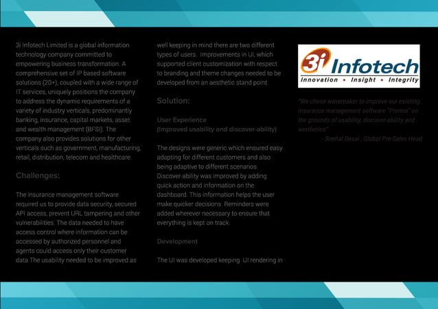 3i Infotech Case Study | PDF