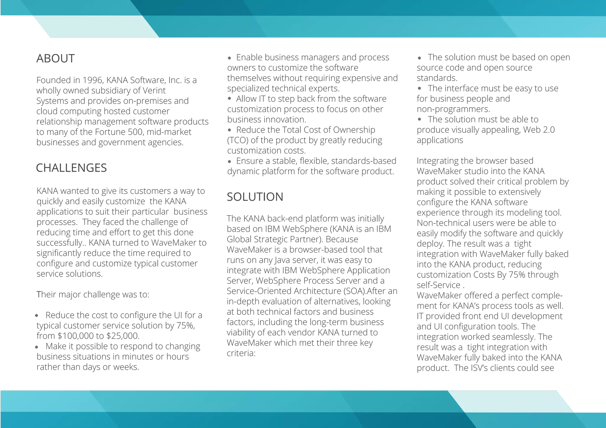 Reduced Costs by 75%: Kana Software Case Study | PPT