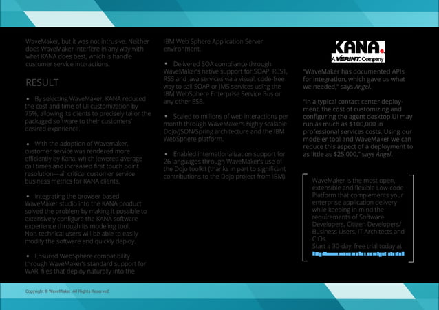 Reduced Costs by 75%: Kana Software Case Study | PPT
