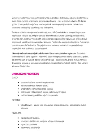 Case study - IT sustav za podršku maloprodaji Mirnovec pirotehnike | PDF