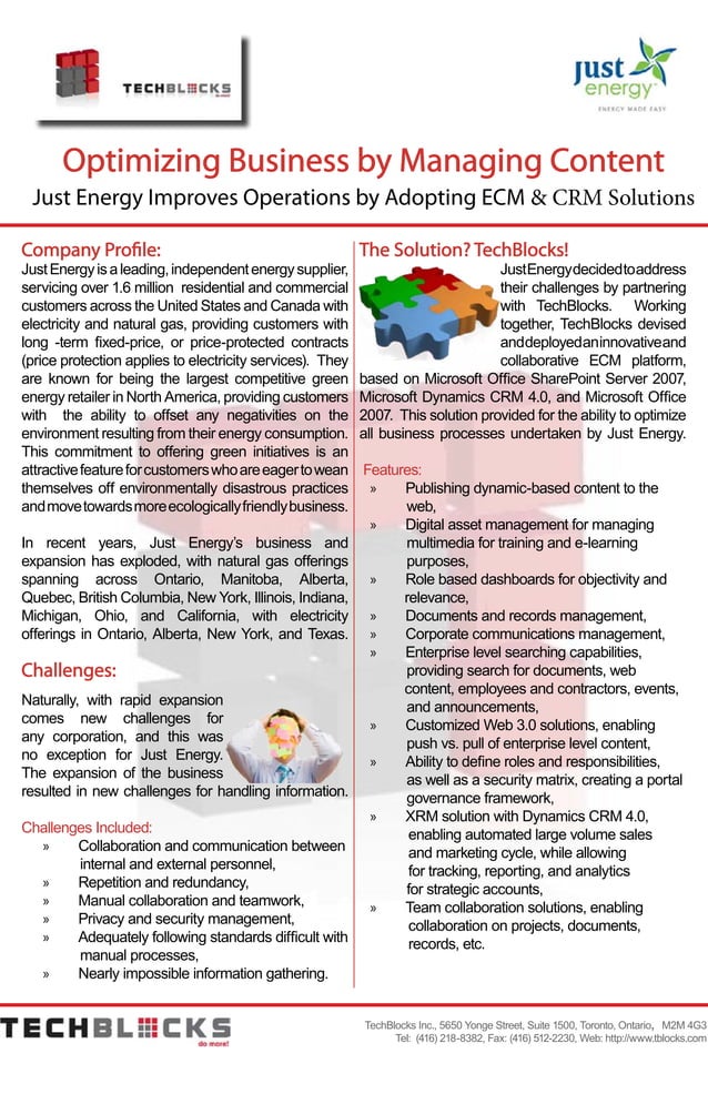 Case study justenergy | PDF