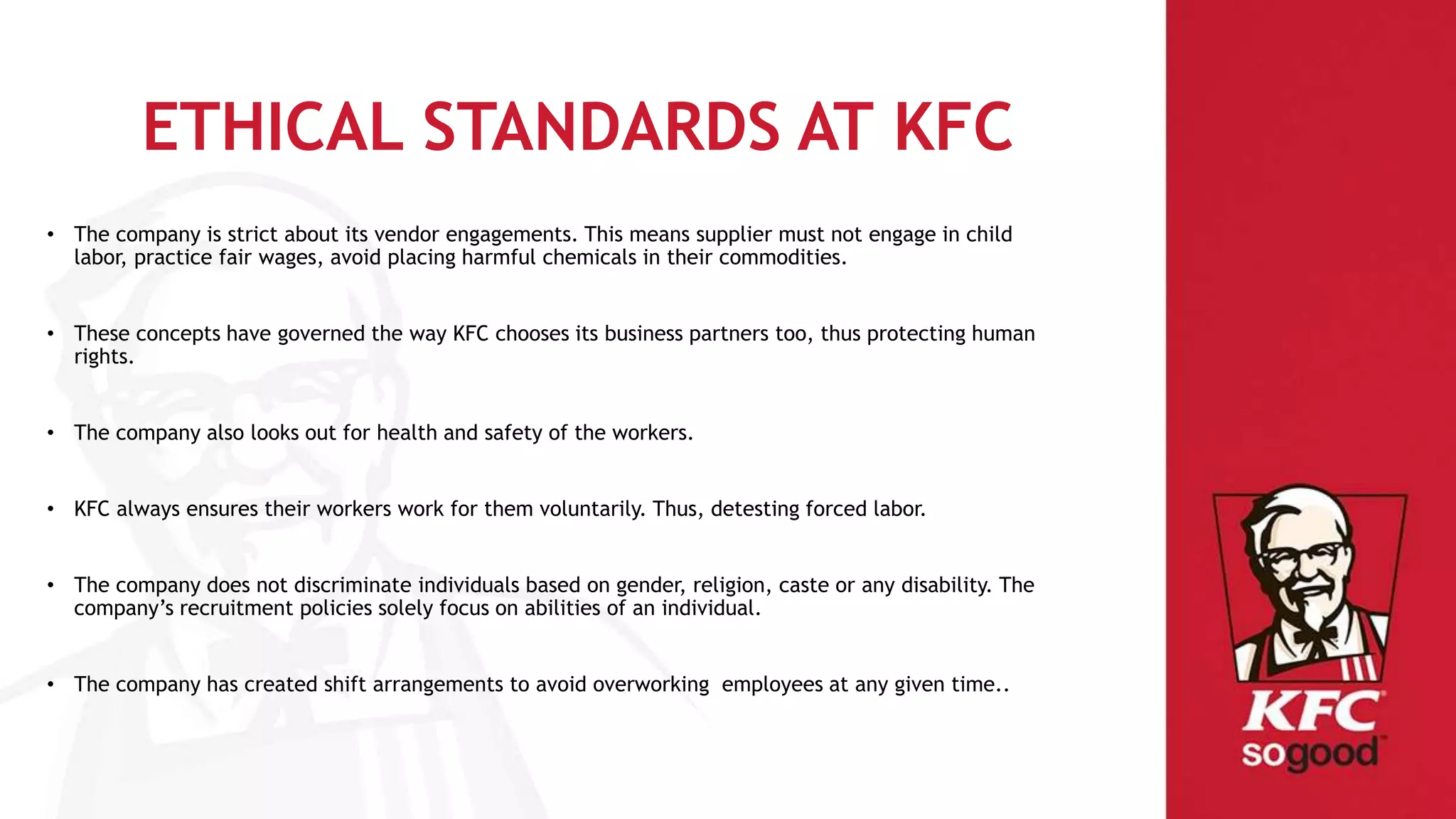 Casestudy on KFC through the lens of Proffesional ethics and values | PPTX