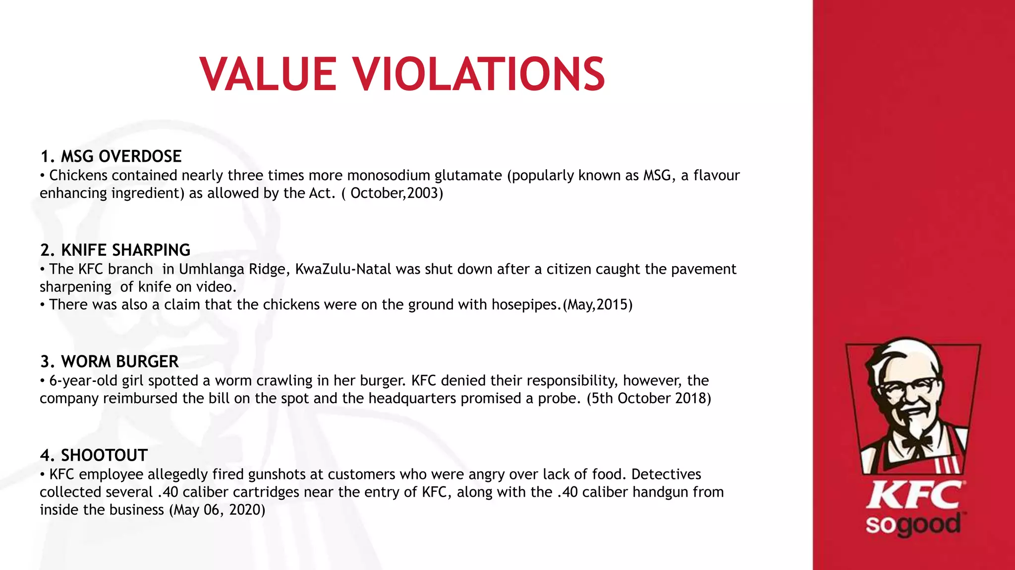 Casestudy on KFC through the lens of Proffesional ethics and values | PPTX