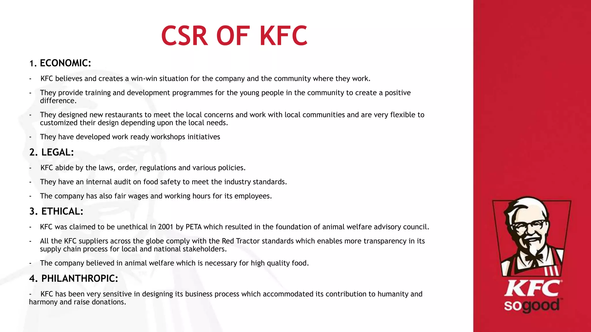 Casestudy on KFC through the lens of Proffesional ethics and values | PPTX