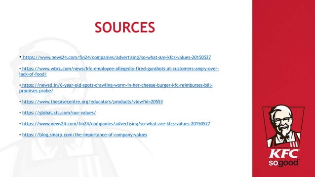 Casestudy on KFC through the lens of Proffesional ethics and values | PPTX