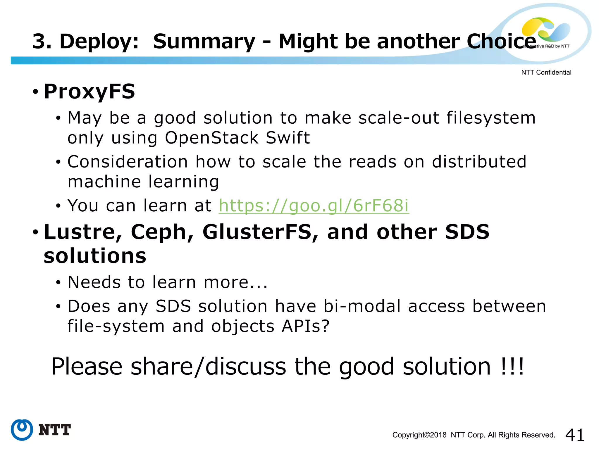 Case Study: Large Scale Deployment for Machine Learning with Highspeed ...