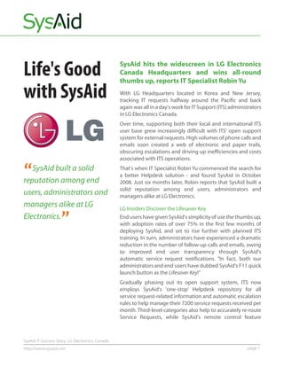 Case Study: LG Electronics | PDF