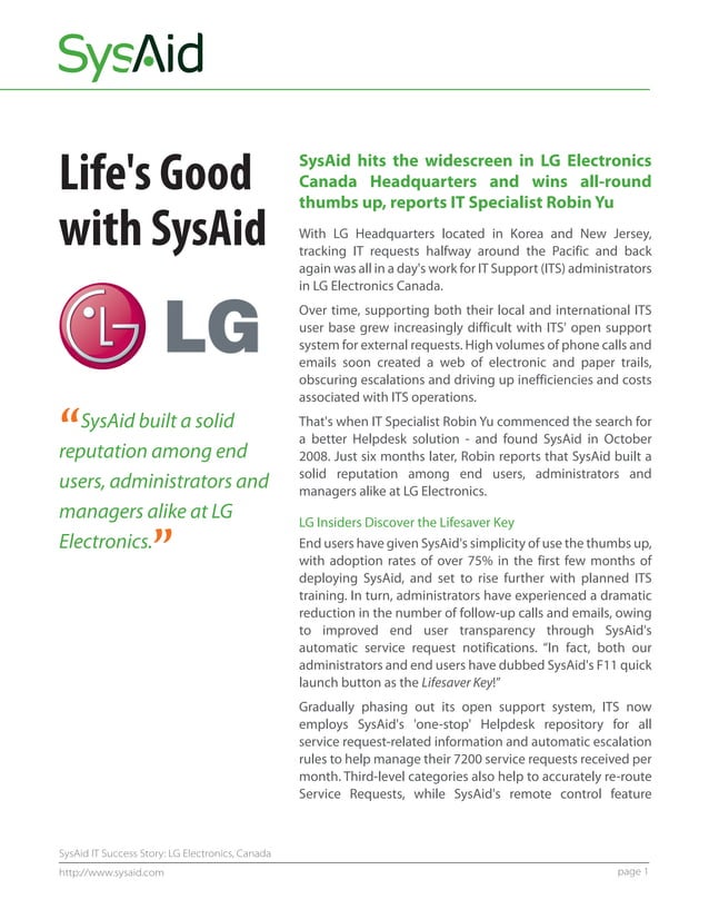 Case Study: LG Electronics | PDF