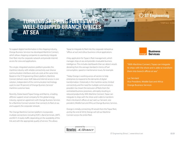 Turning Shipping Fleets Into Well-Equipped Branch Offices at Sea - Case ...