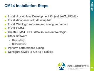 Case study migration from cm13 to cm14 - Oracle Primavera P6 ...