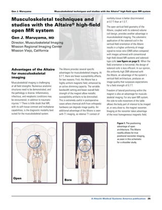 Case study musculoskeletal techniques and studies with the altaire high ...