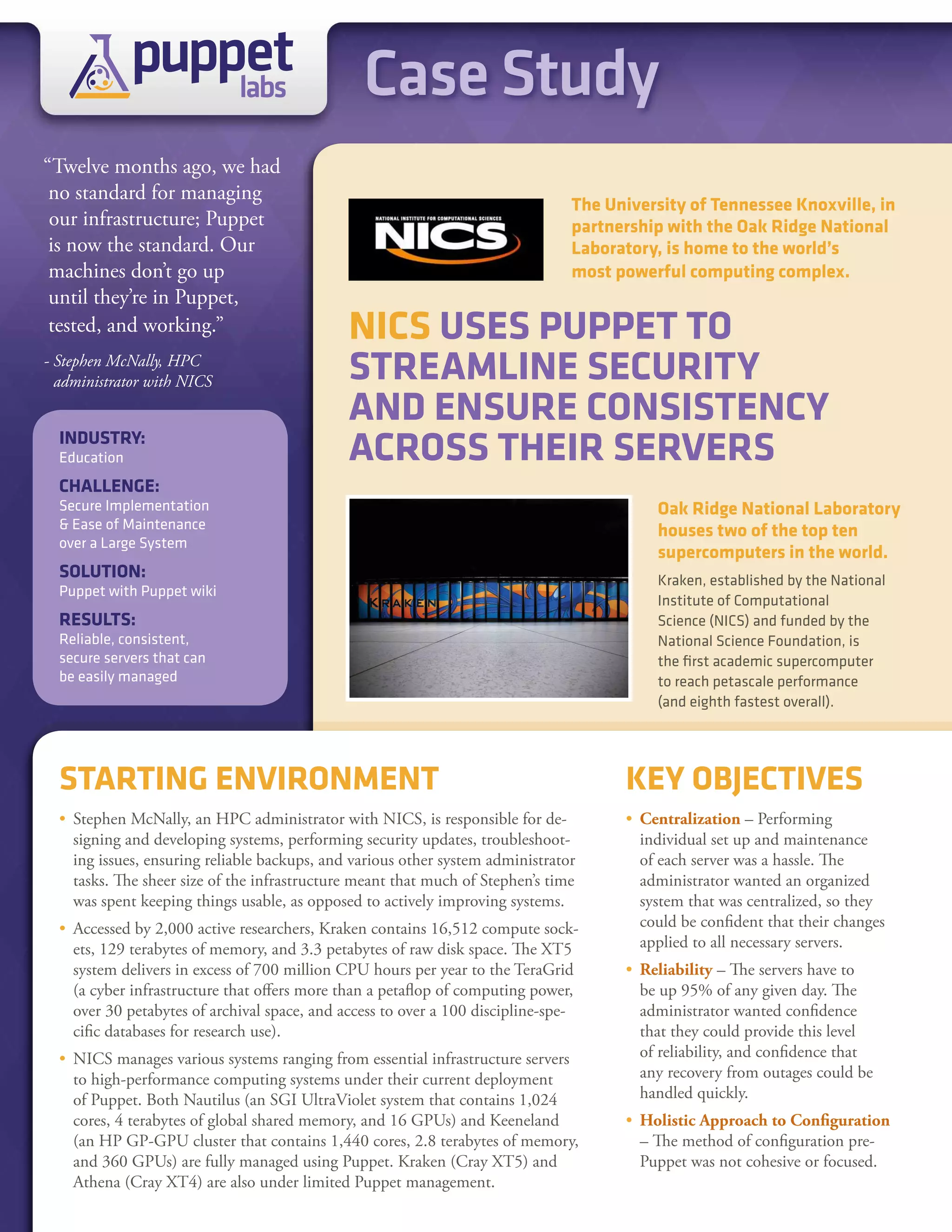 NICS Puppet Case Study | PDF