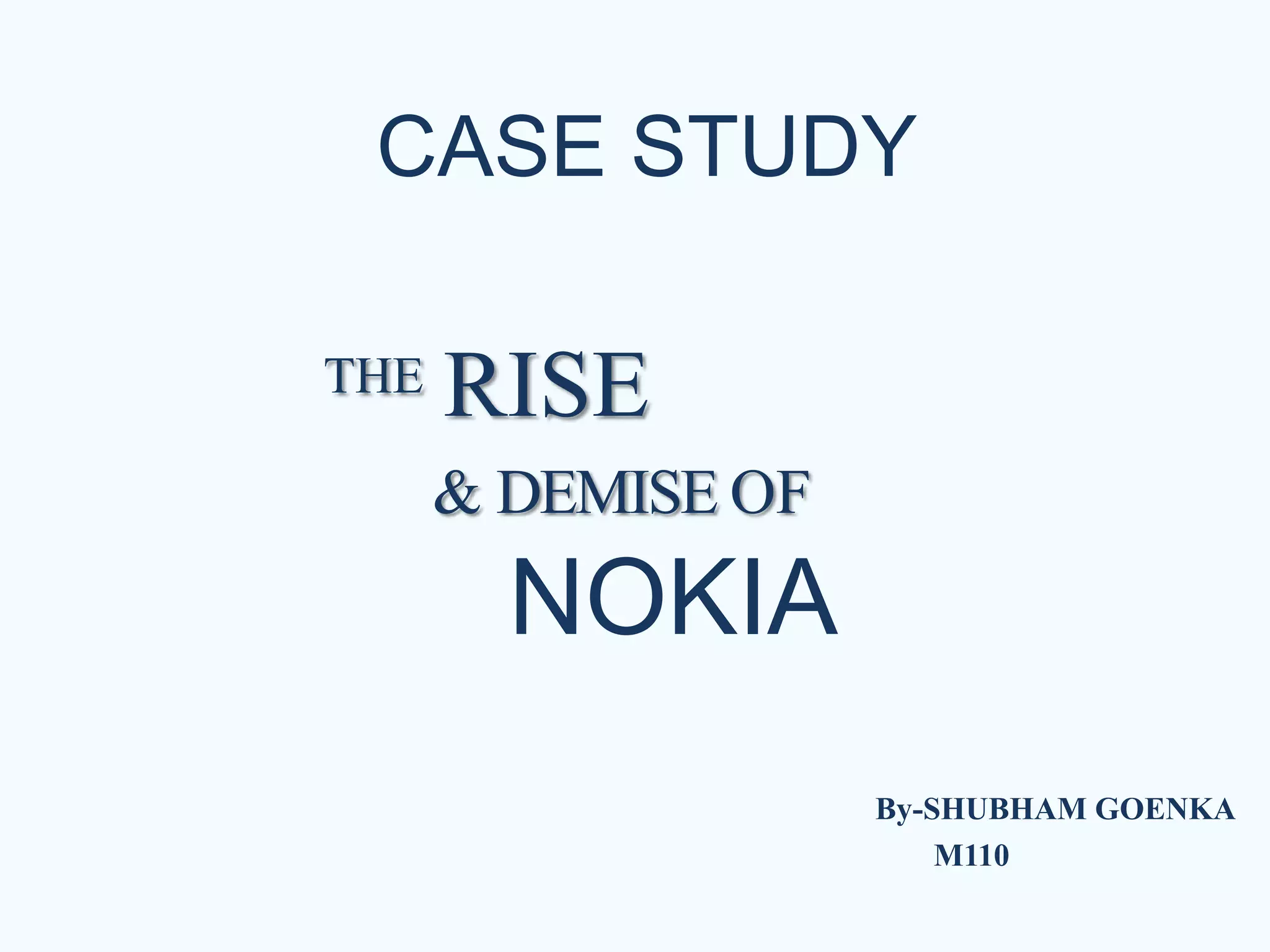 Case study nokia | PPTX