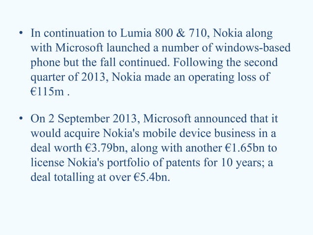 Case study nokia | PPTX | Operating Systems | Computer Software and ...