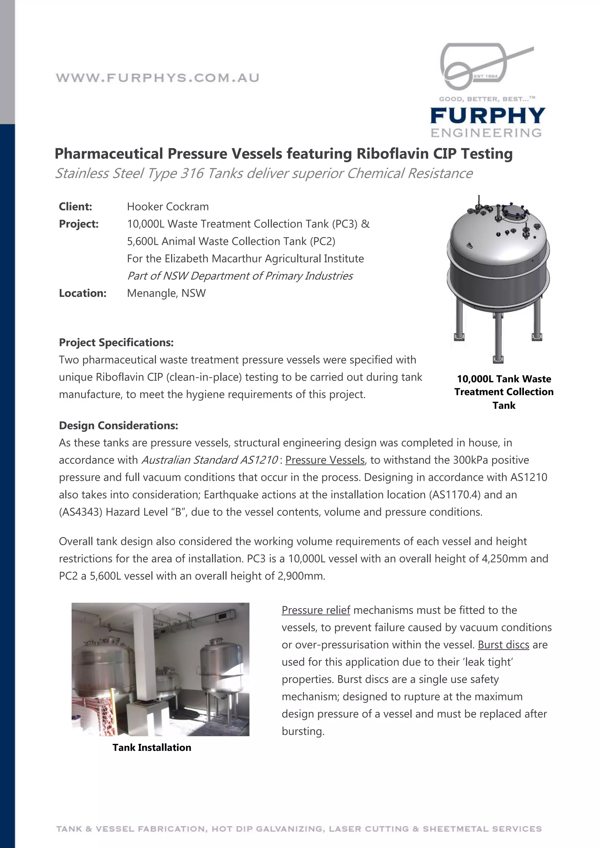 Case study - Pharmaceutical Pressure Vessels | PDF