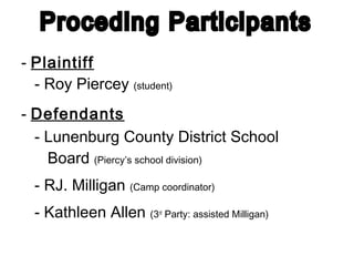 Piercey vs. Lunenberg County District School Board | PPT