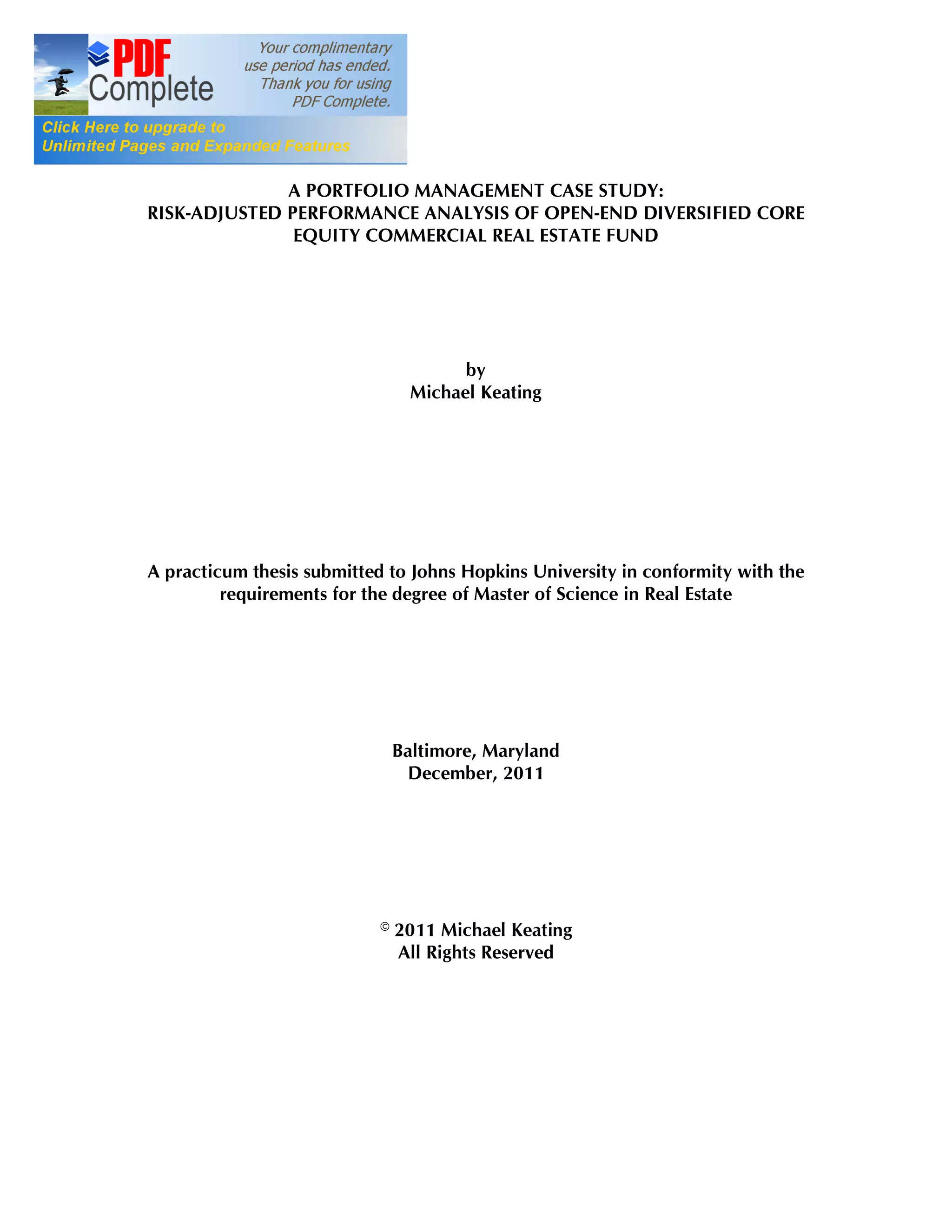 Case study portfolio management | PDF