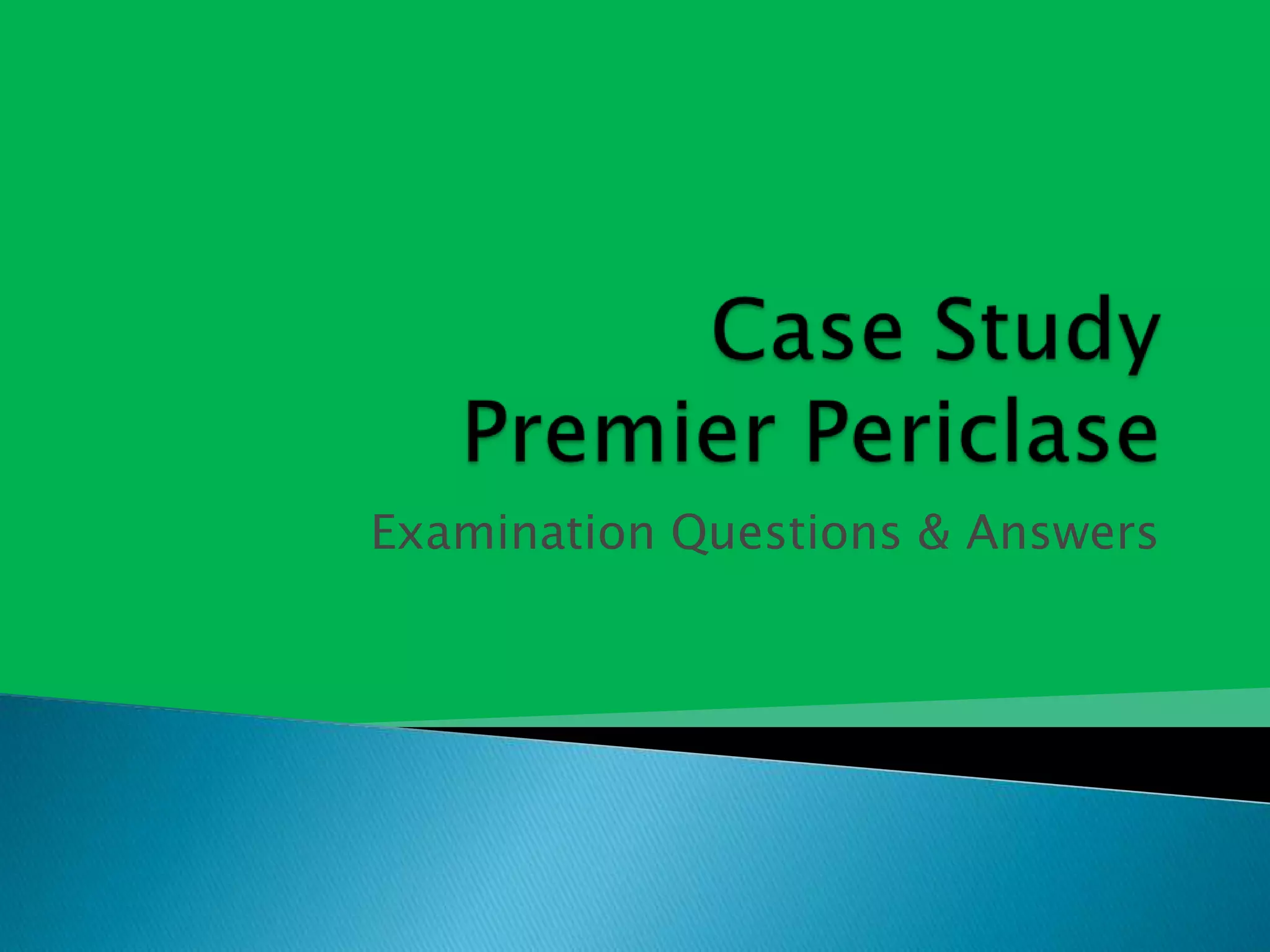 Case study premier periclase q & a | PPT