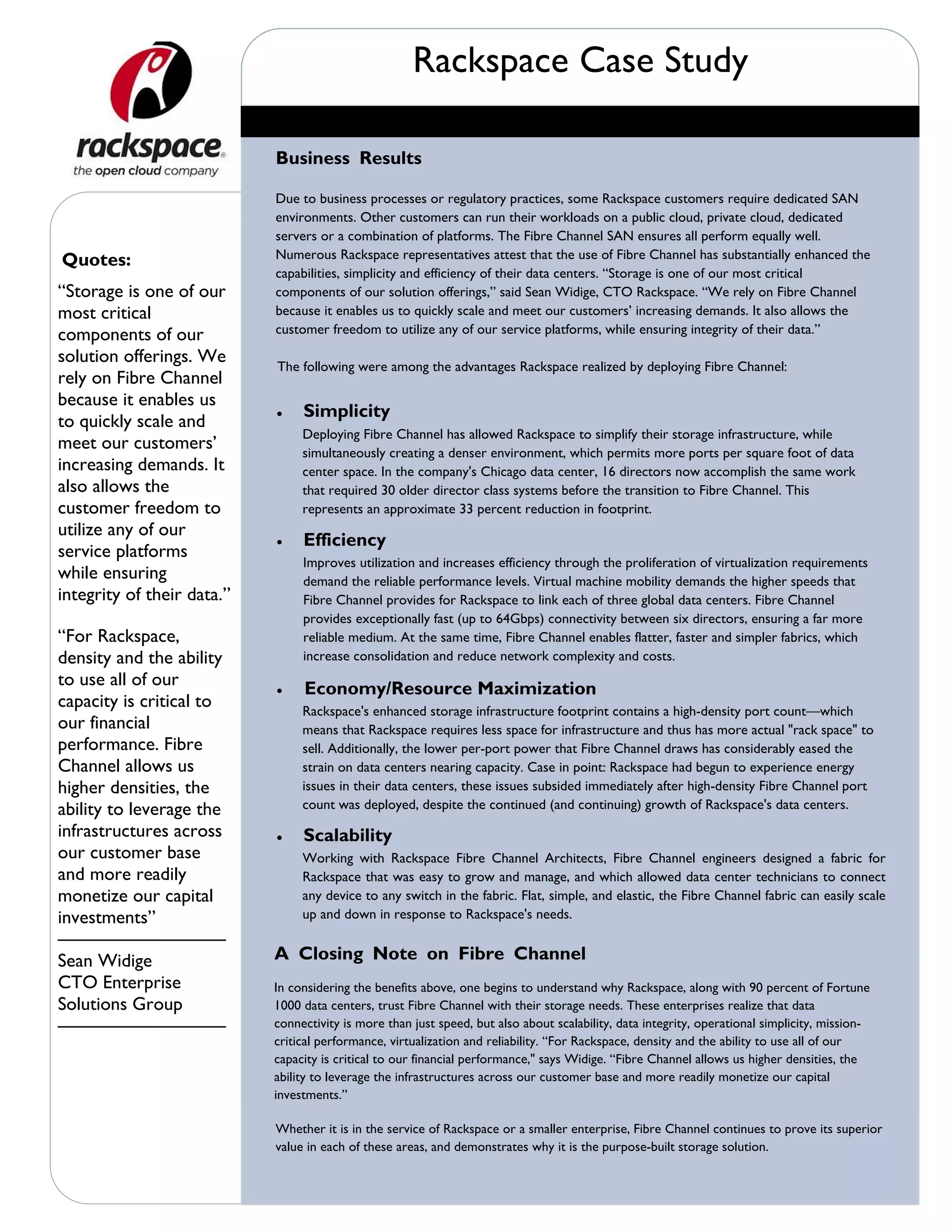 Rackspace Case Study | PDF