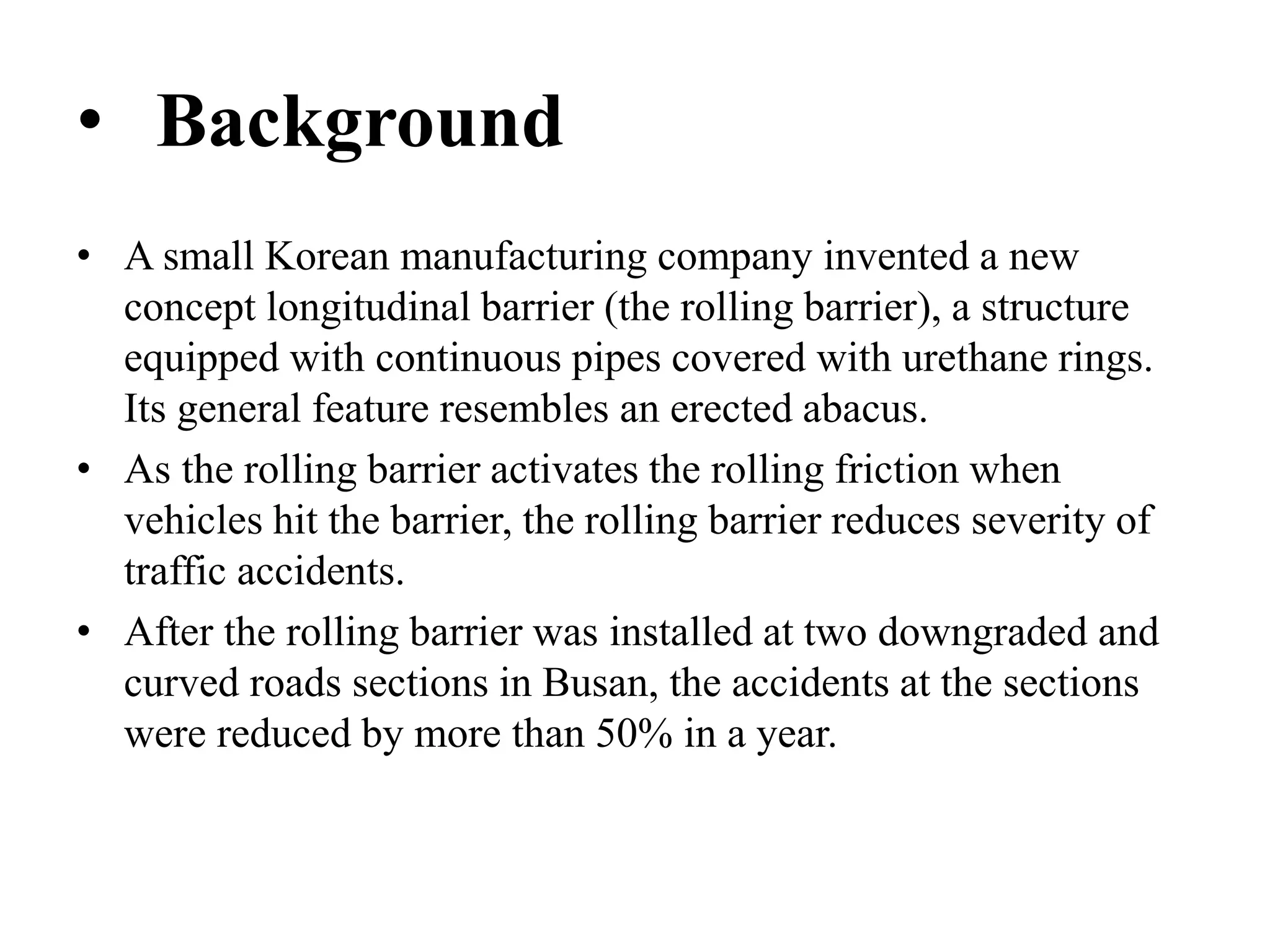 Case study- rolling barrier system | PPTX