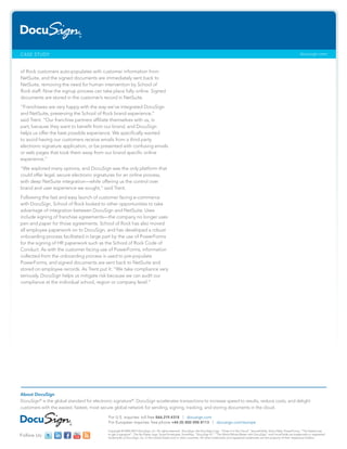 School of Rock NetSuite CRM DocuSign Case Study | PDF