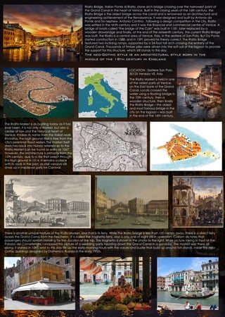Case study on street of Venice , Rialto Bridge | PDF