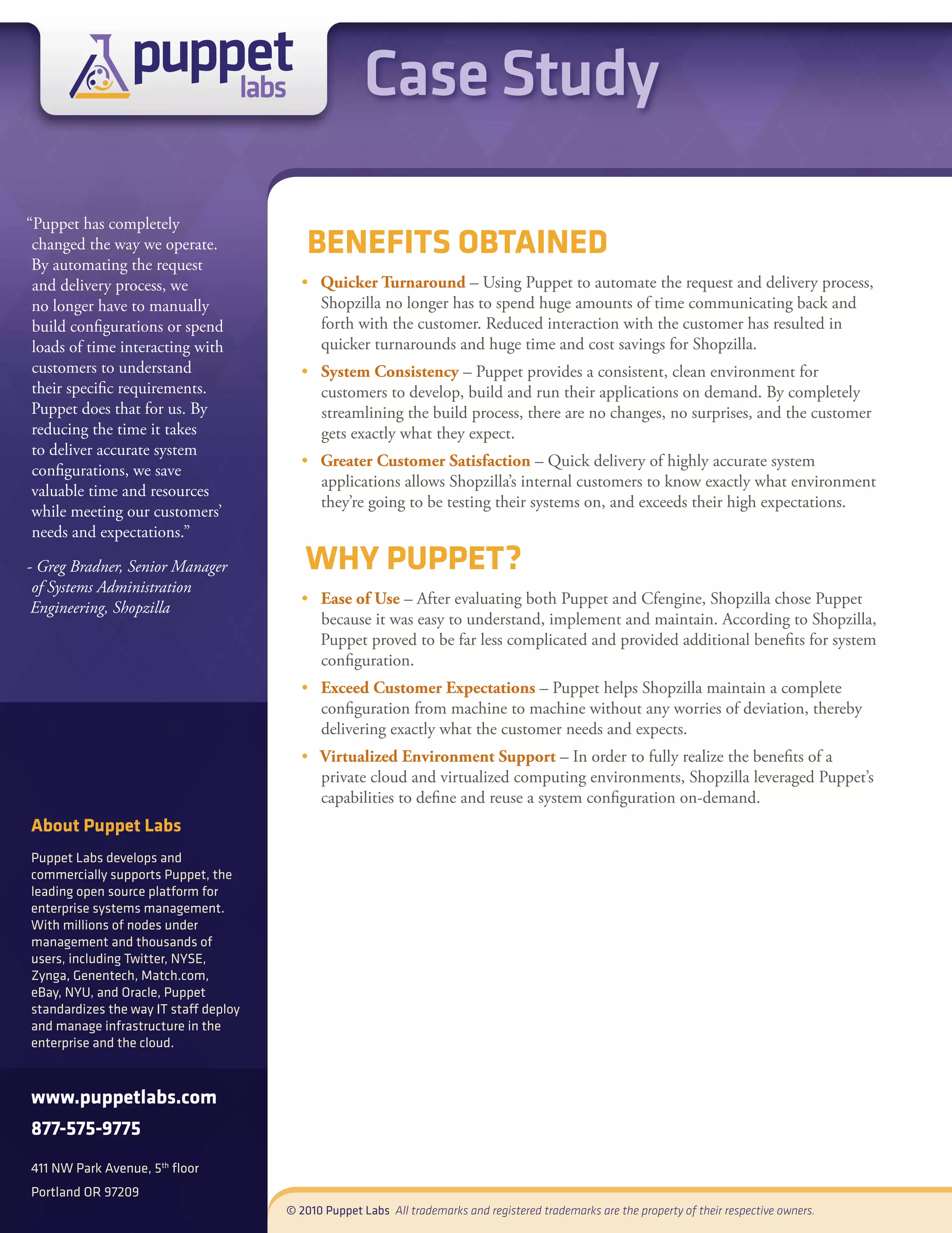 Shopzilla Puppet Case Study | PDF