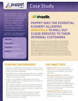 Shopzilla Puppet Case Study | PDF