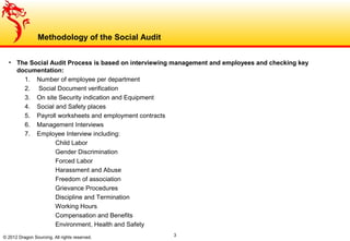 Case study - Social Audit Process based on interviewing management and ...