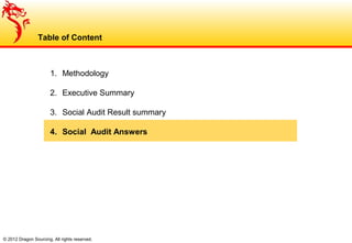 Case study - Social Audit Process based on interviewing management and ...