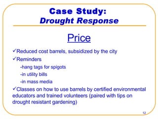 Case Study Social Marketing & Drought Response | PPT