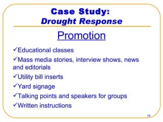 Case Study Social Marketing & Drought Response | PPT