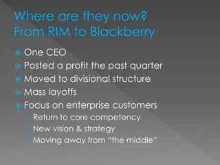 Case study - Strategy Review at Blackberry | PDF