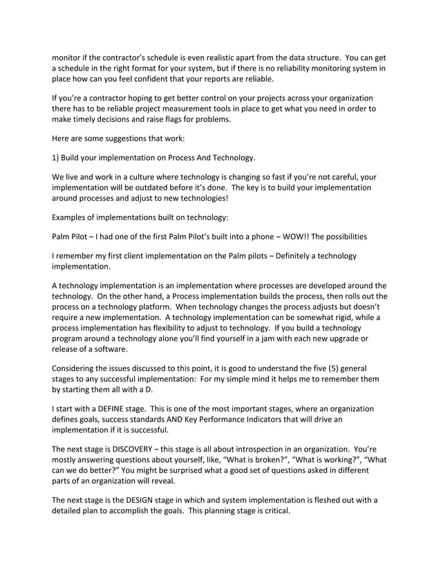 Case study successfully planning and executing a p6 eppm implementation ...