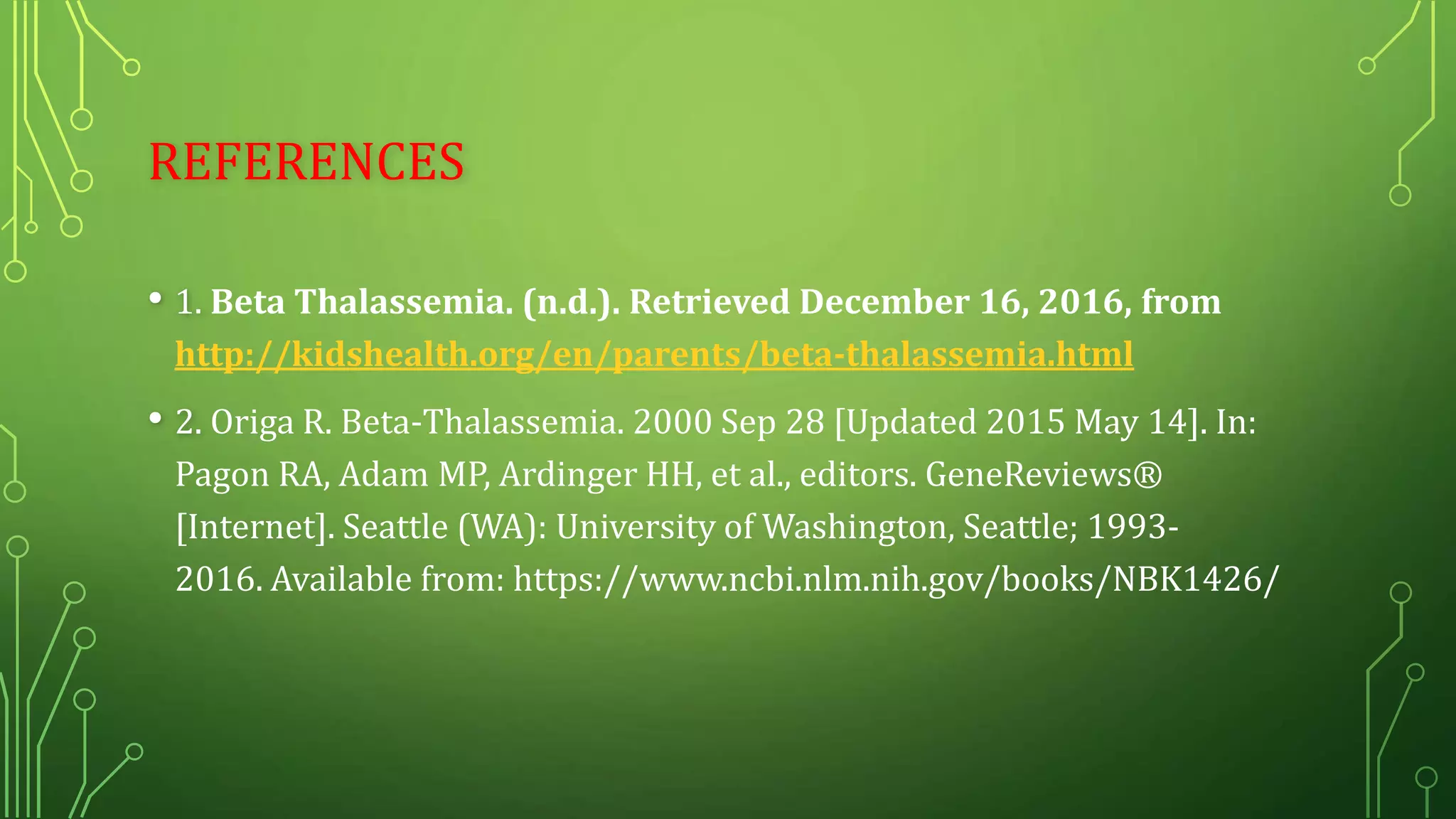Case study thalassemia | PPTX