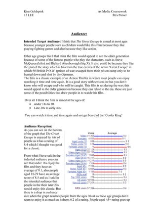 Case Study - The Great Escape | DOC | Movies | Entertainment
