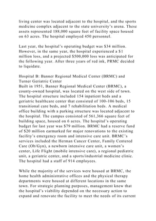 Case Study - The Merger of Two Competing Hospitals This case hig.docx