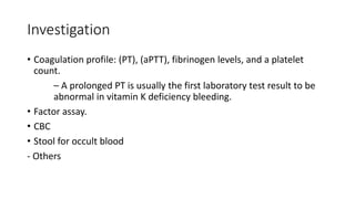 Case Study - Vitamin K Deficiency Bleeding Disorder (HDN) | PPTX