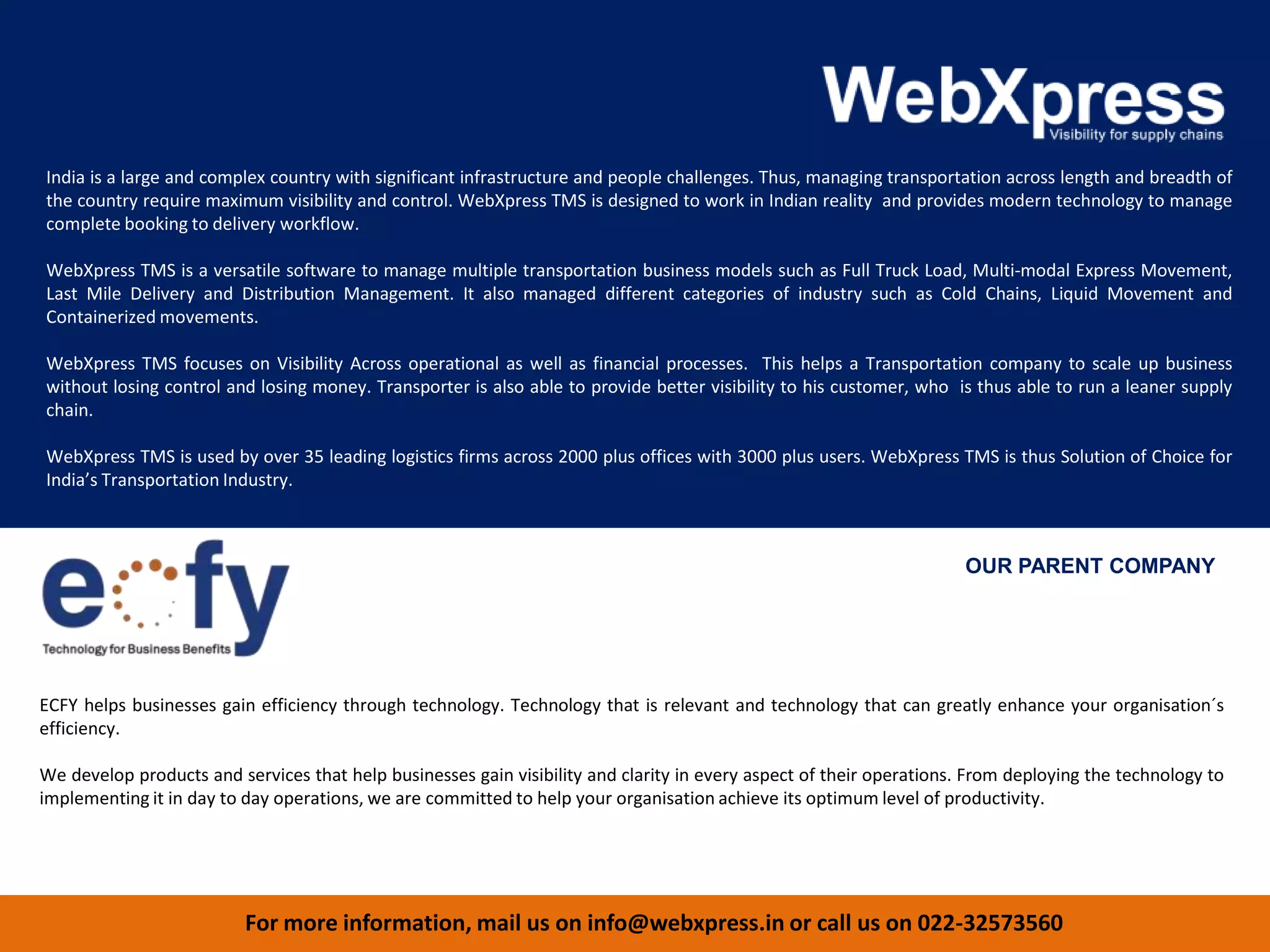 Case Study - WebXpress Solution for Local Distribution | PPTX