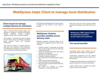 Case Study - WebXpress Solution for Local Distribution | PPTX