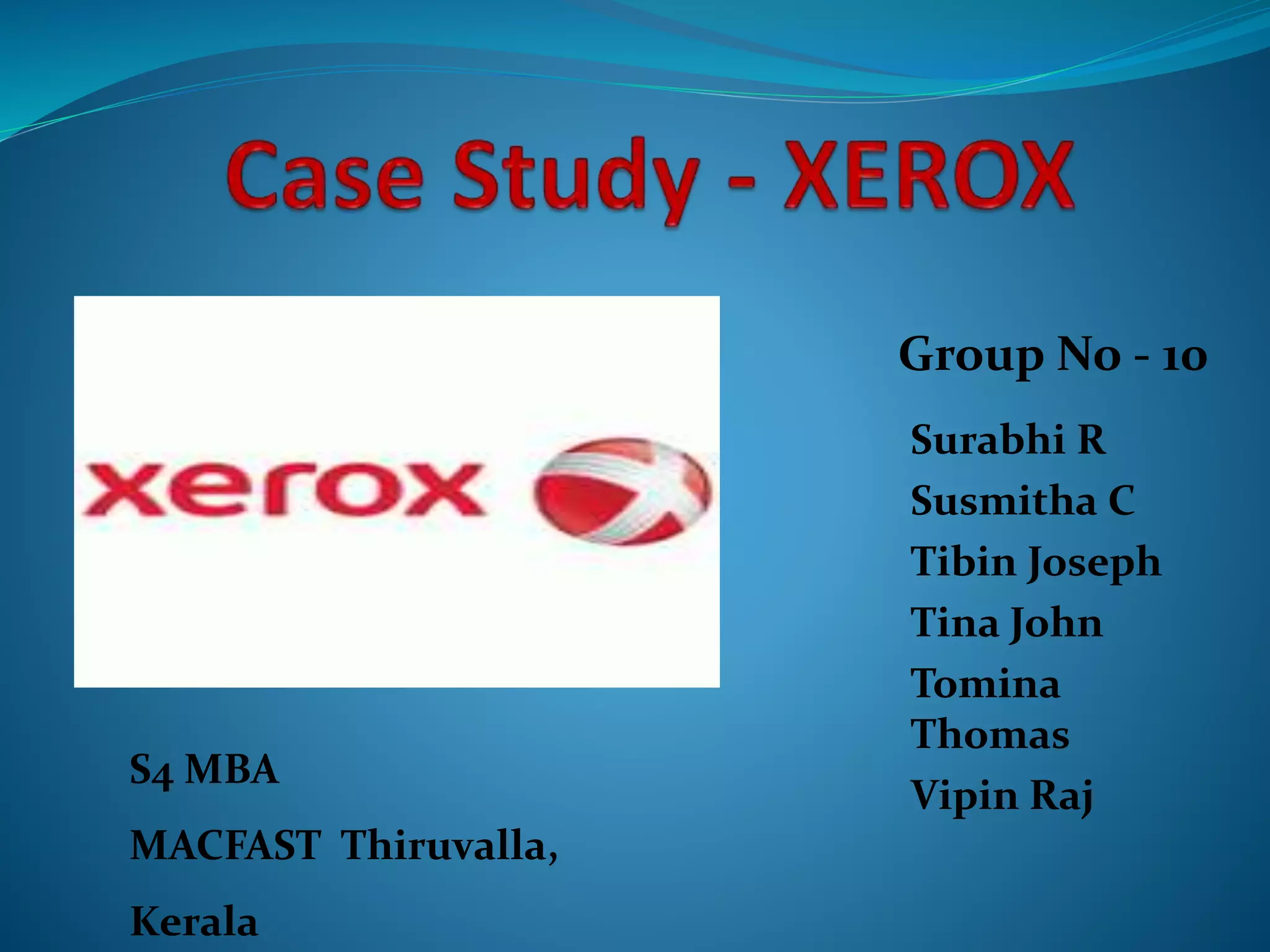 Case study xerox | PPTX