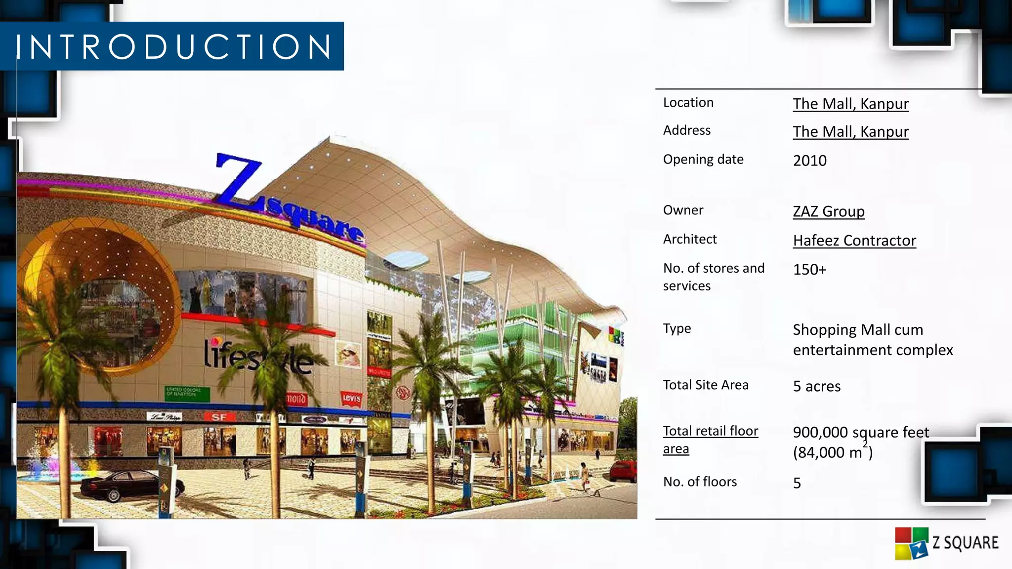 Case study Z Square Mall, Kanpur | PDF
