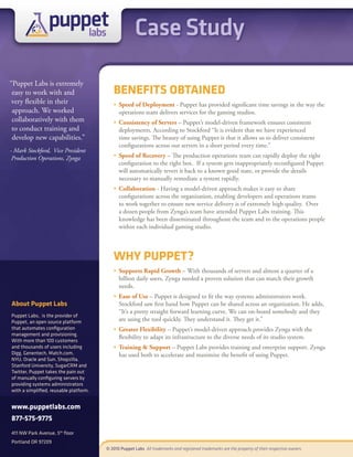 Zynga Puppet Case Study | PDF
