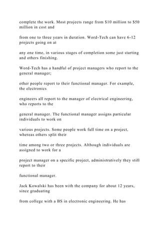 Case Study 02 Defining Scope, Quality, Responsibility, and.docx