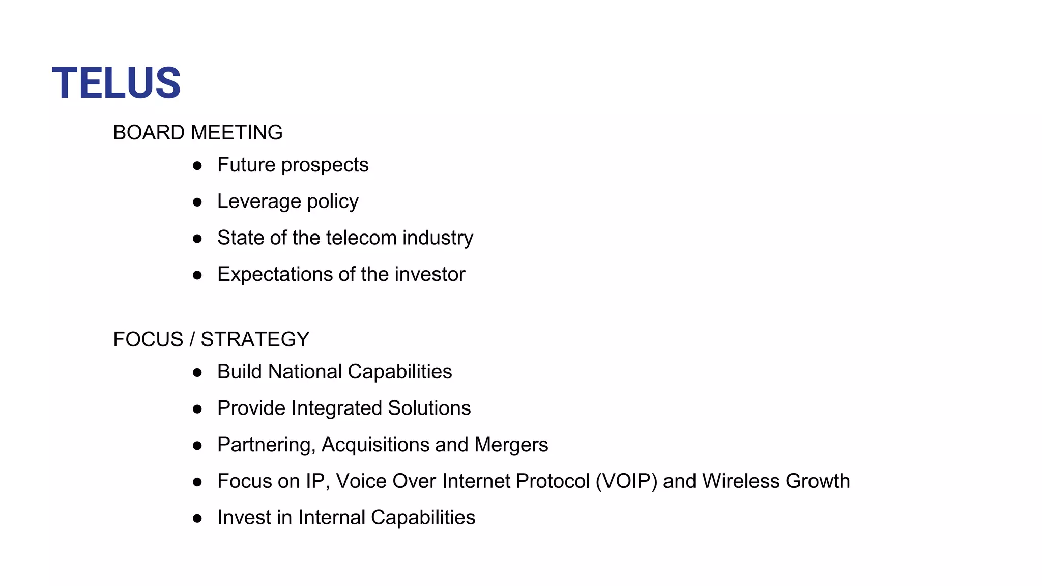 Telus : Dividend Polcy Case study | PPT