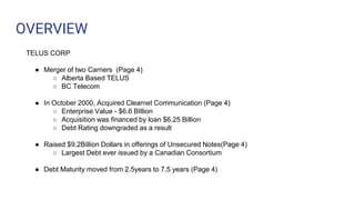 Telus : Dividend Polcy Case study | PPT